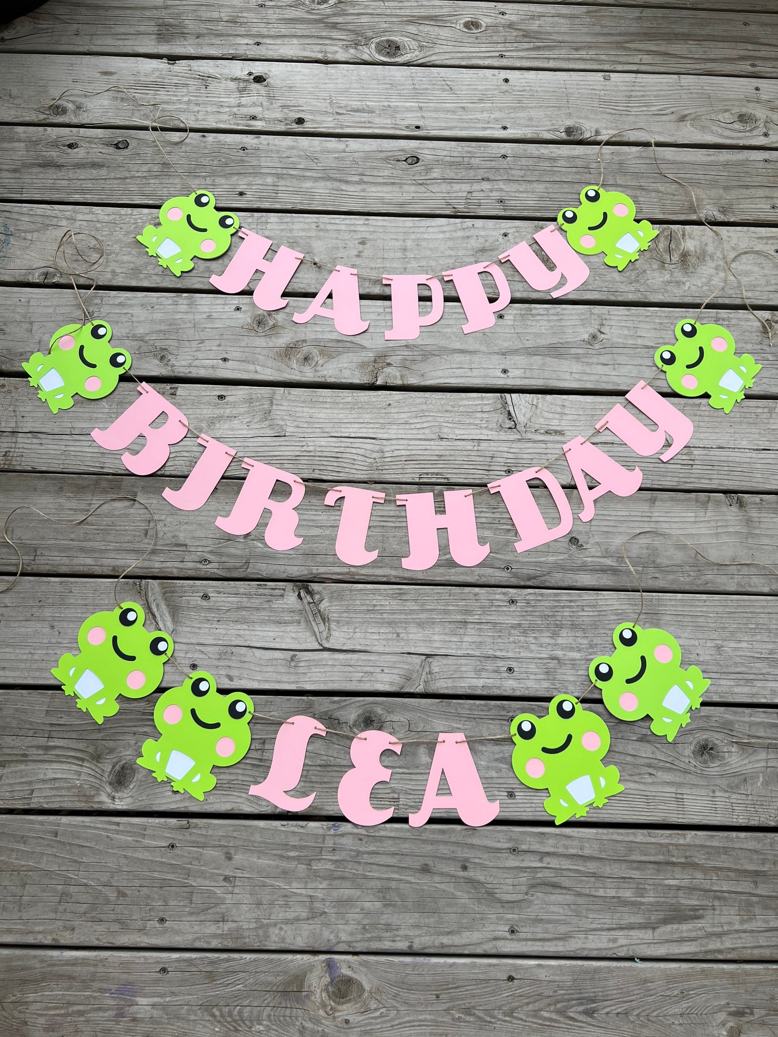 Frog Banner Frog Birthday Banner Froggy Banner First - Etsy