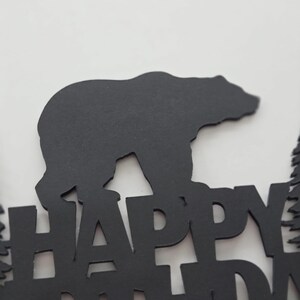 Grizzly Bear Birthday Cake Topper: Sparkle Paper Decoration - Etsy