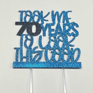 70 Cake Topper, 70th Birthday Cake Topper, 70th Birthday Cake Decor ...
