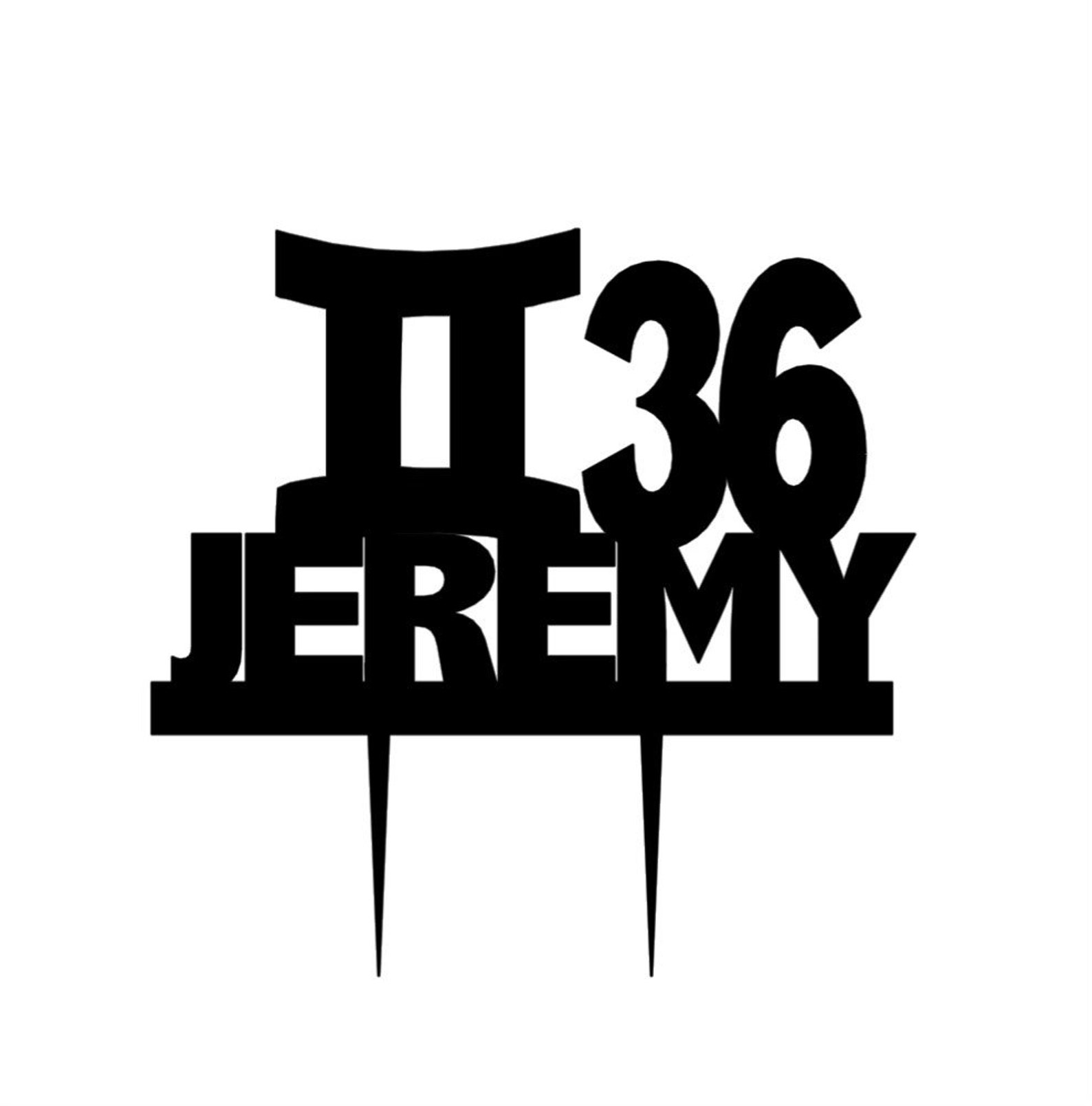 Gemini Birthday Cake Topper - Etsy