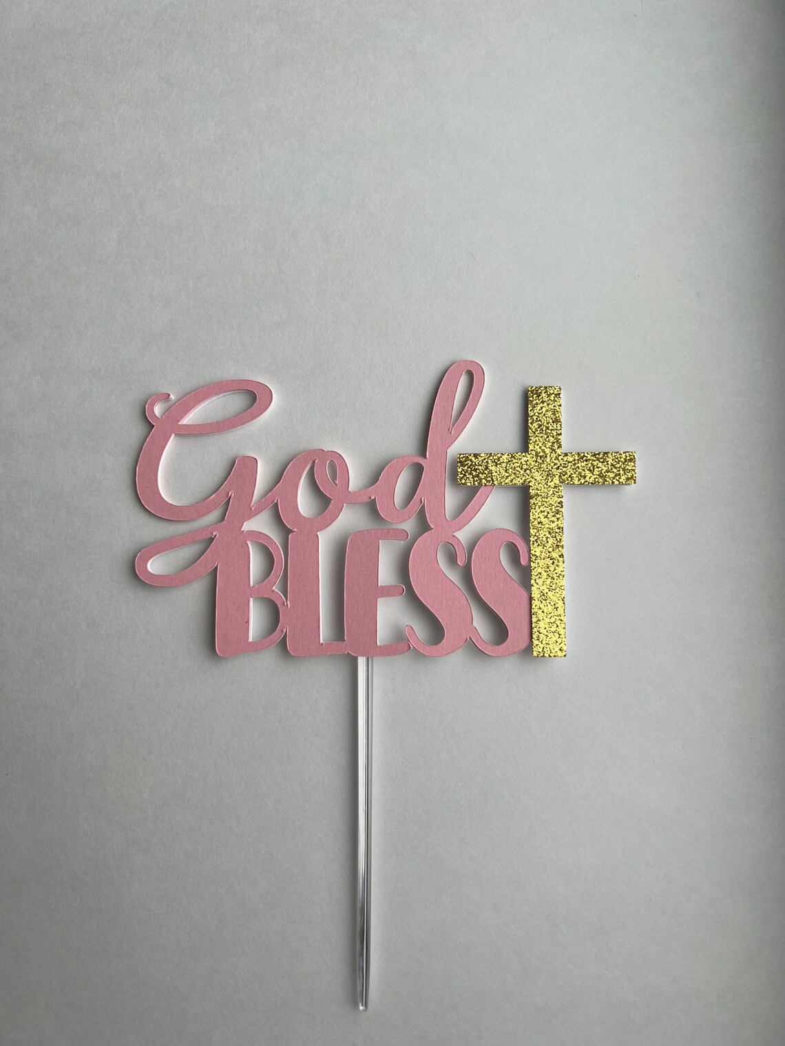 God Bless Cake Topperbless Cake Topper Christening Cake - Etsy