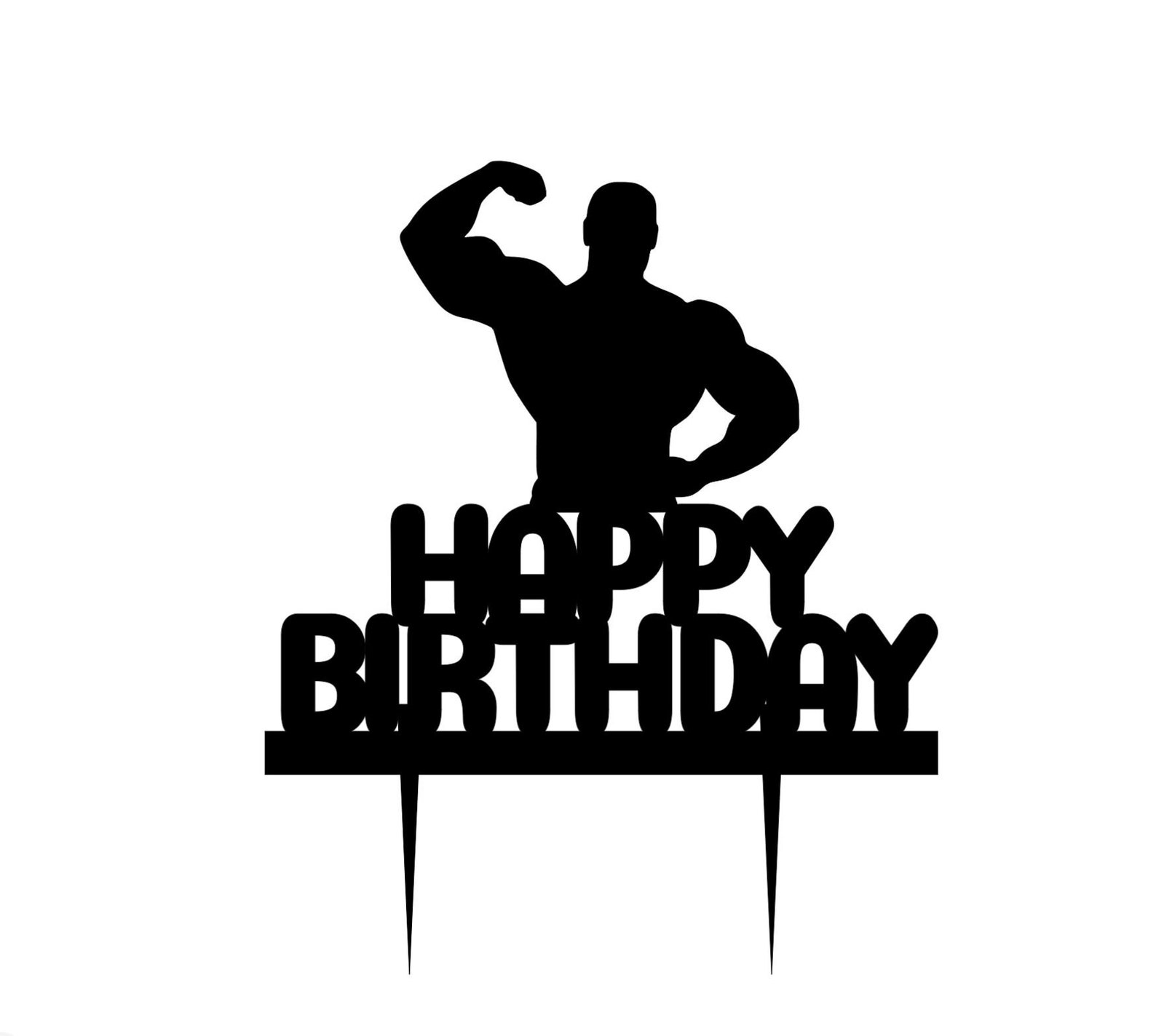 Body Builder Cake Topper Body Building Cake Topper Flexing | Etsy