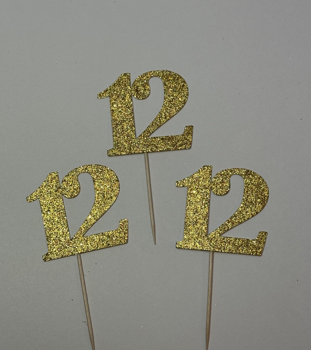 Twelve Cupcake Topper, 12th Birthday Cupcake Toppers, 12 Cupcake ...