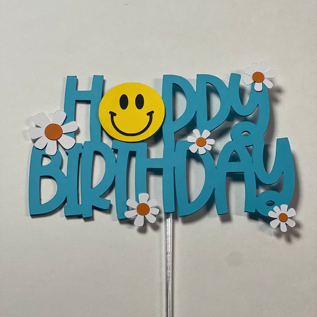 Happy One Cake Topper One Cake Topper First Birthday Cake Topper