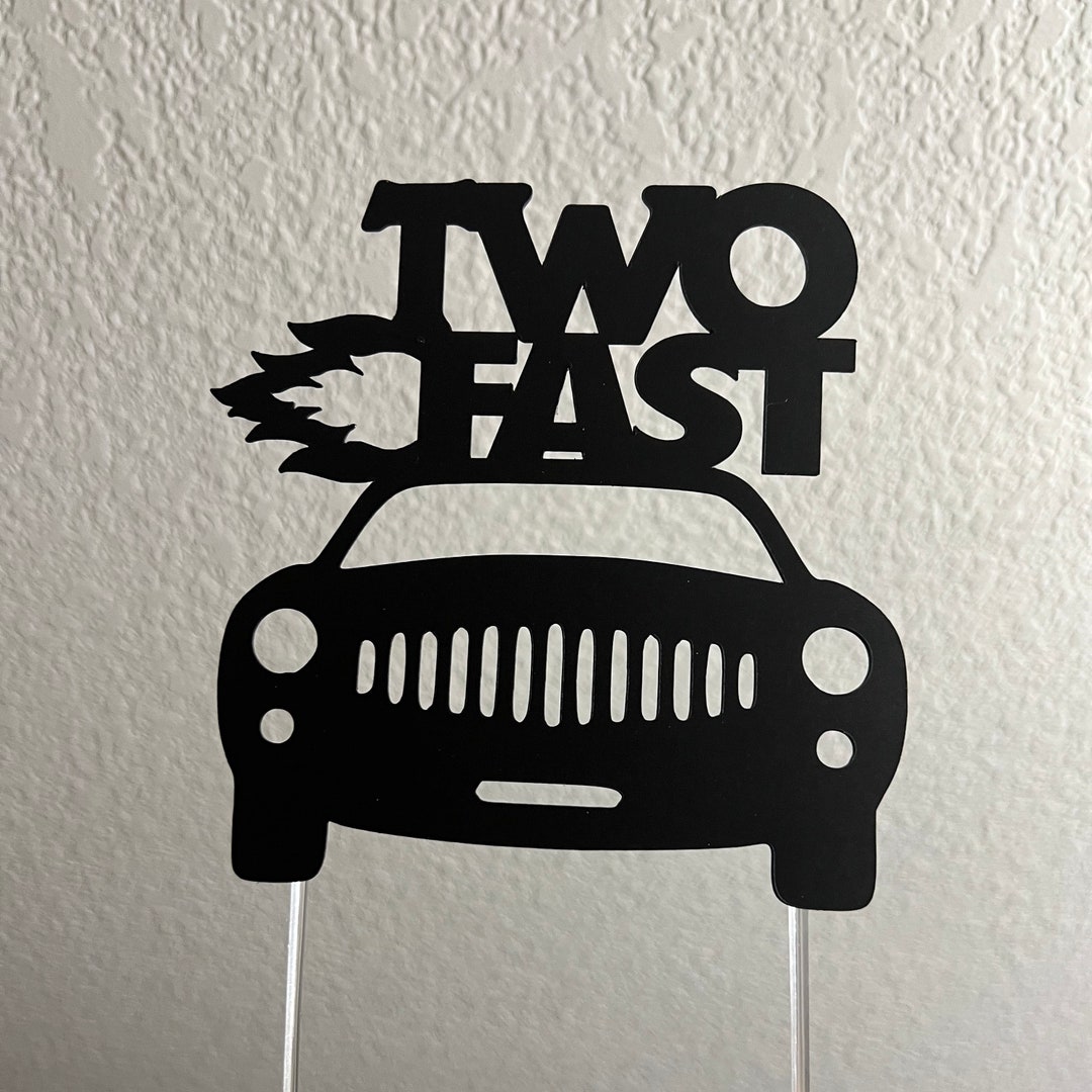 Two Cake Topper Im Two Cake Topper Two Fast Cake Topper Too - Etsy