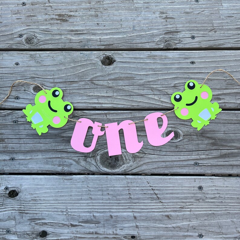 Frog Banner Frog Birthday Banner Froggy Banner First - Etsy
