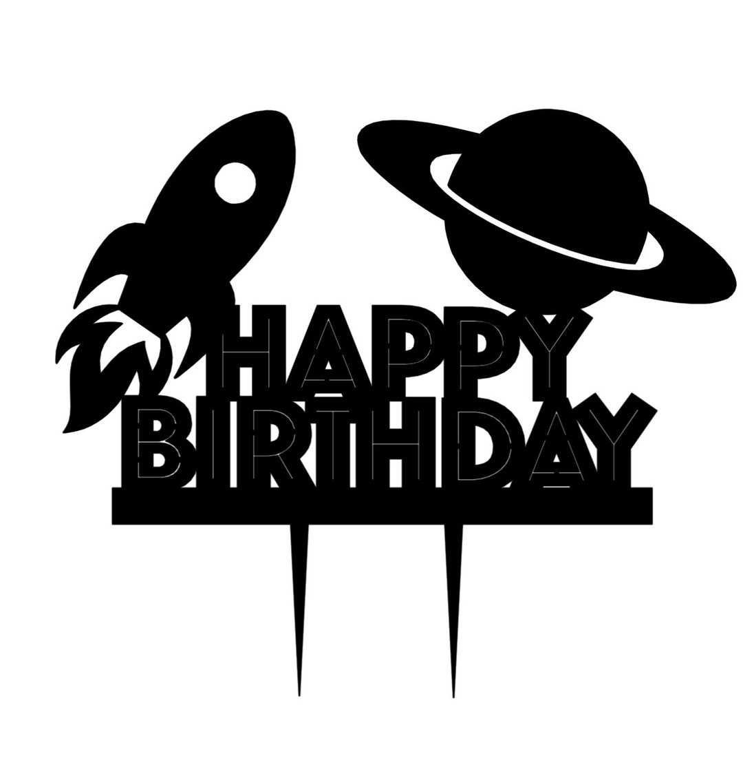 Space Cake Topper, Outer Space Cake Topper, Galaxy Cake Topper ...