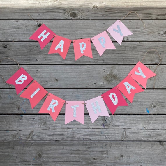 Coral Banner Coral Birthday Banner Flamingo Birthday Banner | Etsy