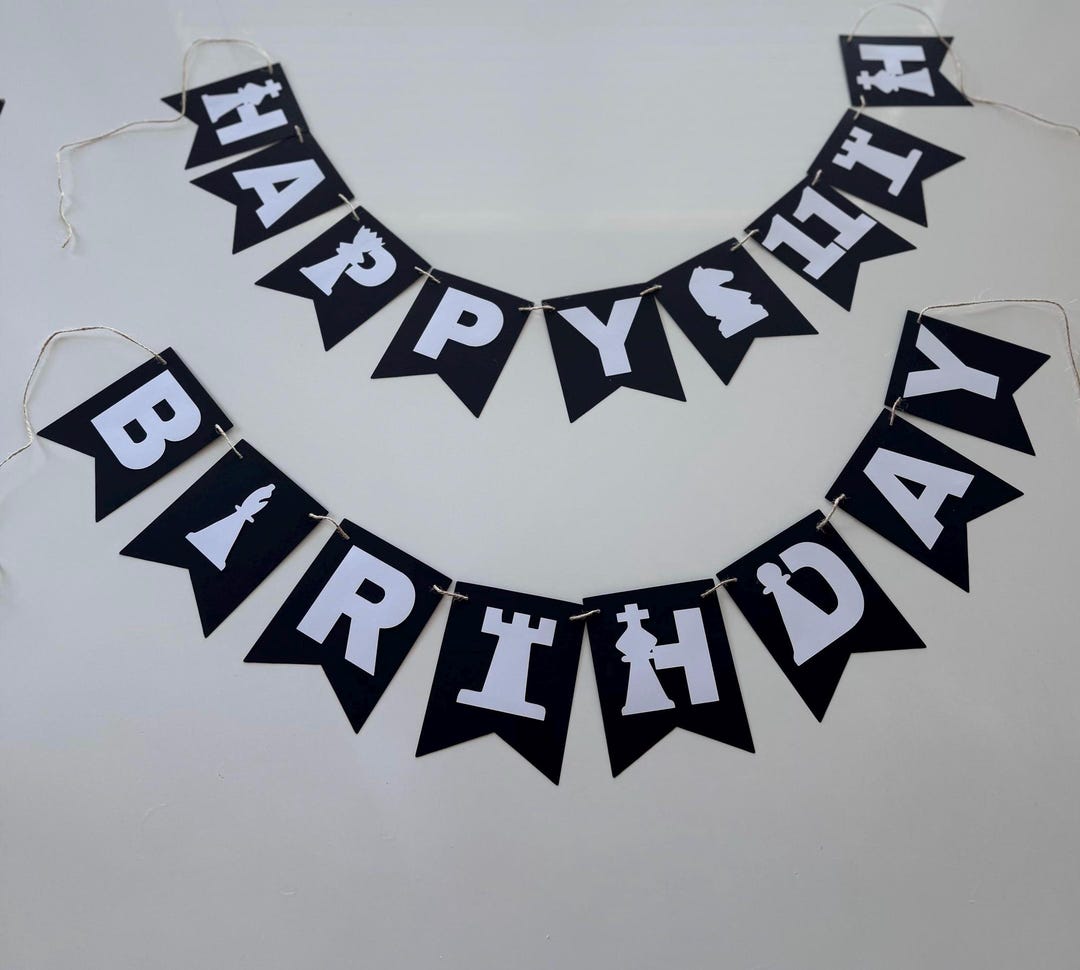Chess Banner, Chess Birthday Banner, Chess Custom Banner, Chess Piece ...