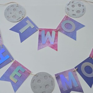 Two the Moon Banner: Space Birthday Party Decoration - Etsy