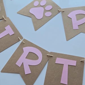 Paw Banner, Paw Print Banner, Dog Banner, Dog Birthday Banner, Puppy ...