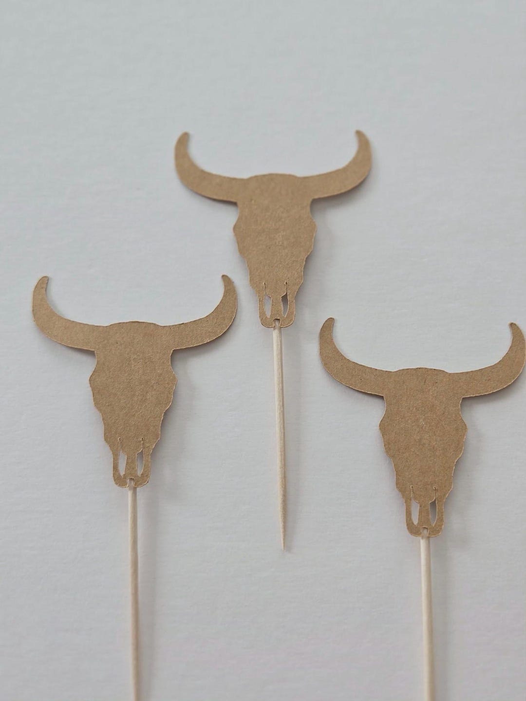 Cow Skull Cupcake Toppers: Western Ranch Party Decor (set of 12) - Etsy