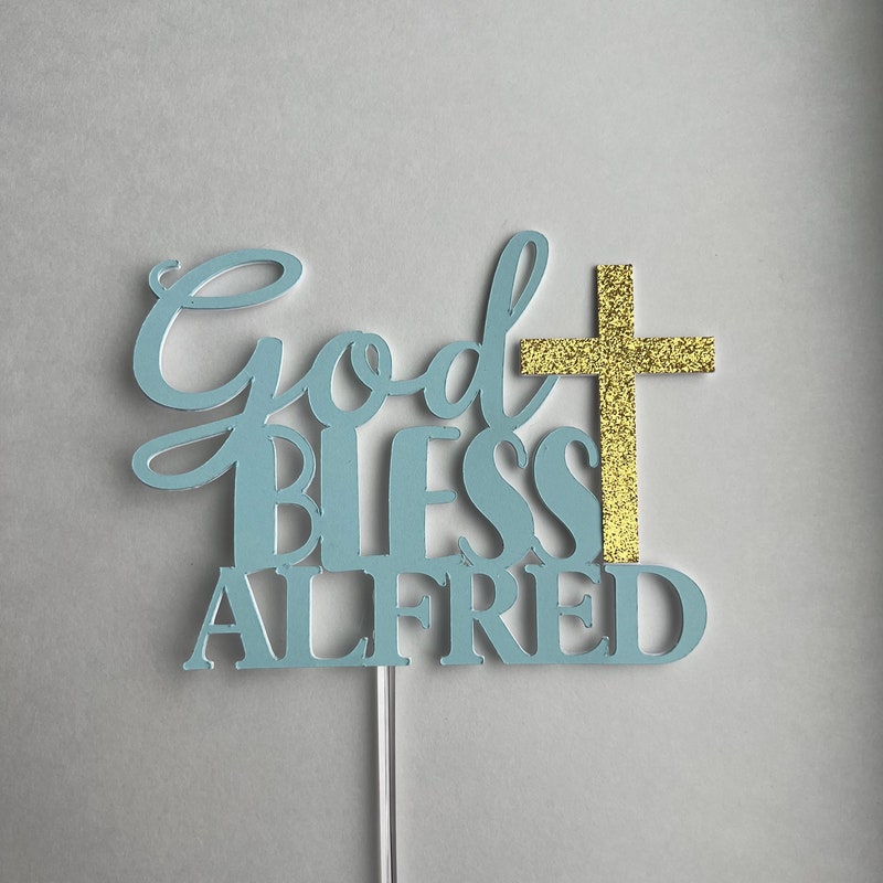 God Bless Cake Topper - Etsy