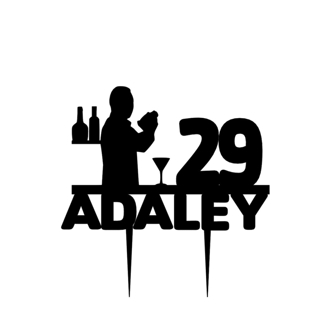 Bar Tender Cake Topper, Bar Tender Topper, Bar Tender Party Decorations ...
