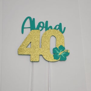 Aloha Cake Topper, Hawaiian Cake Topper, Luau Cake Topper, Hawaii Theme ...