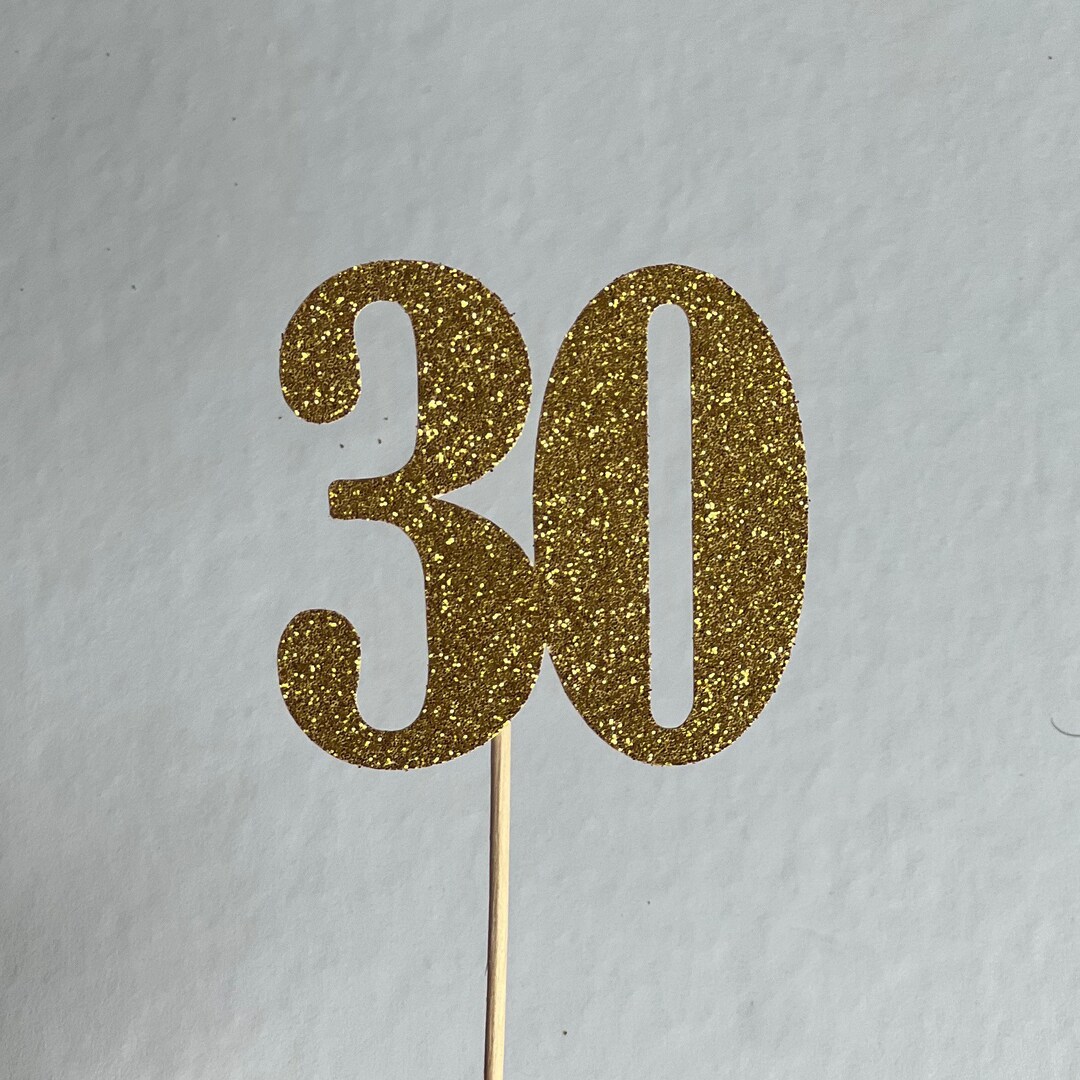 30 Cupcake Topper Thirty Birthday Cupcake Toppers 30th - Etsy
