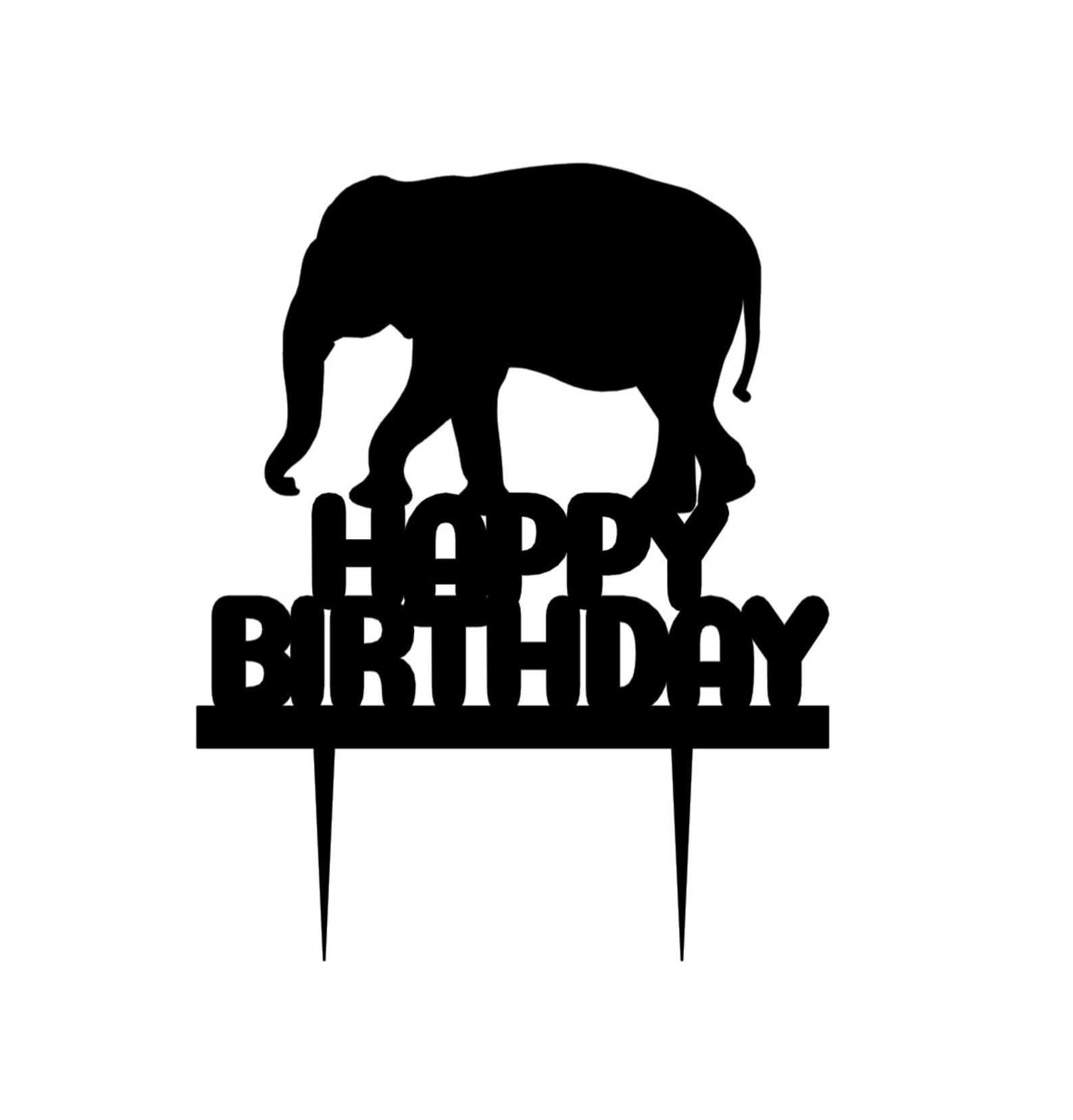 Elephant Cake Topper Elephant Topper Elephant Birthday Cake - Etsy