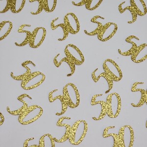 50th Birthday Confetti, Number 50 Confetti, Number Confetti, Custom ...