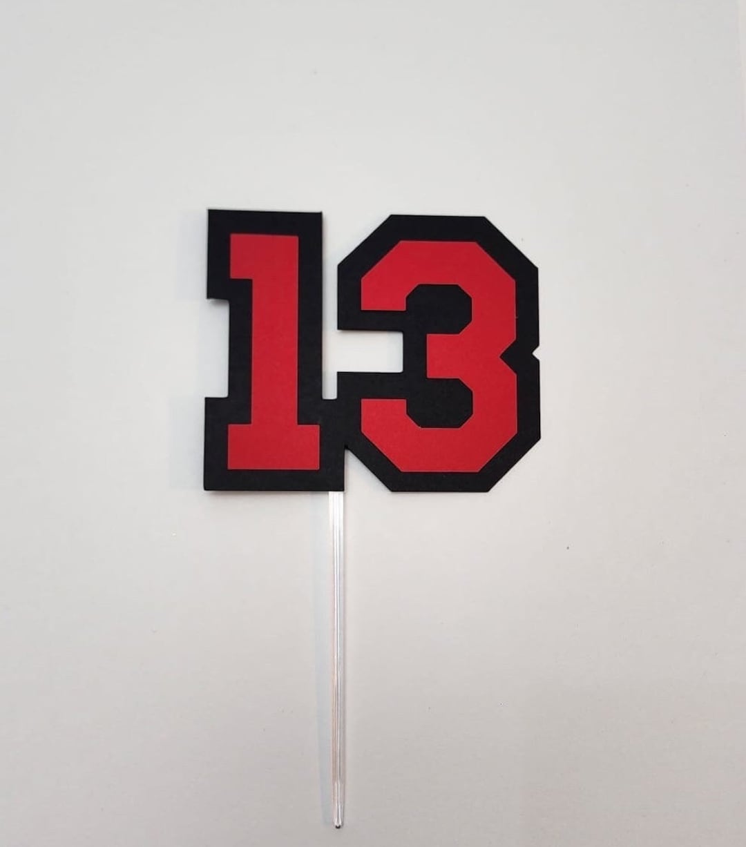 13th Birthday Cake Topper, Thirteenth Birthday Cake Topper, 13 Birthday ...
