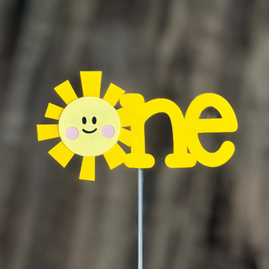 Sun Cake Topper, Sunny Cake Topper, Sunshine Cake Topper, Sun Birthday ...