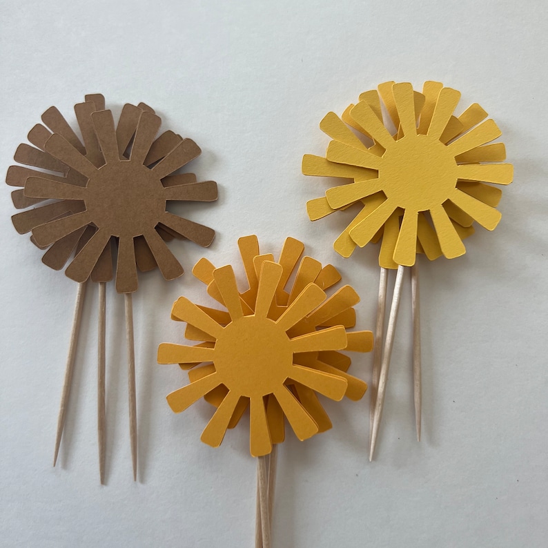Sun Cupcake Toppers Sunny Cupcake Toppers Sunshine Cupcake - Etsy