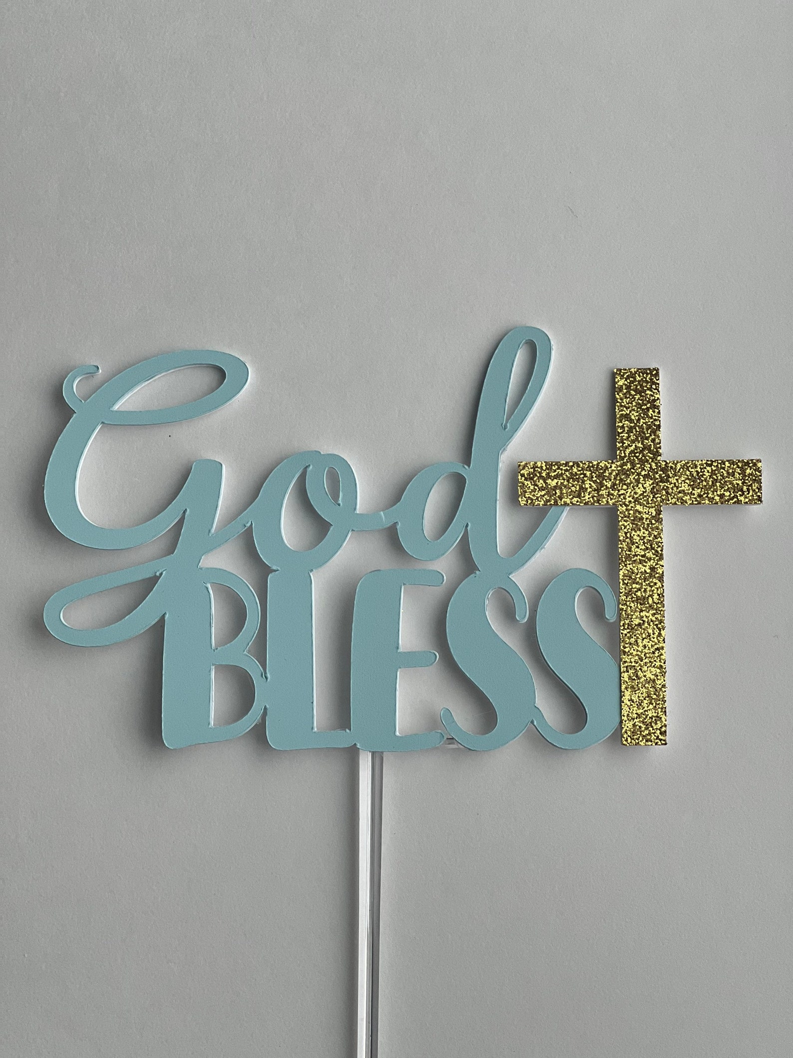 God Bless Cake Topperbless Cake Topper Christening Cake - Etsy