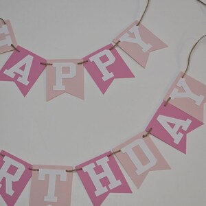 Pink Banner, Pink Birthday Banner, Custom Pink Banner, Personalized ...