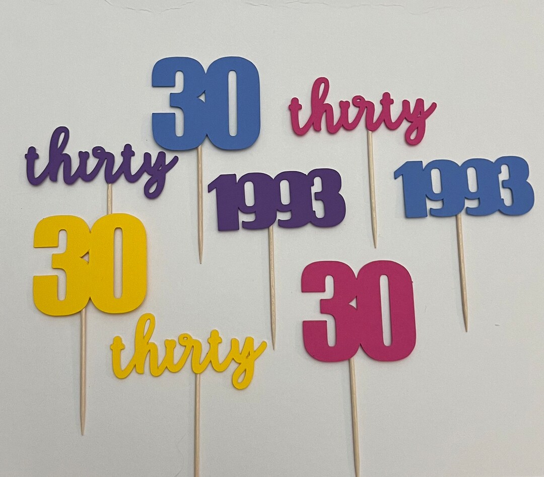 Im 30 Cupcake Toppers, 30th Birthday Cupcake Toppers, 90s Cupcake ...