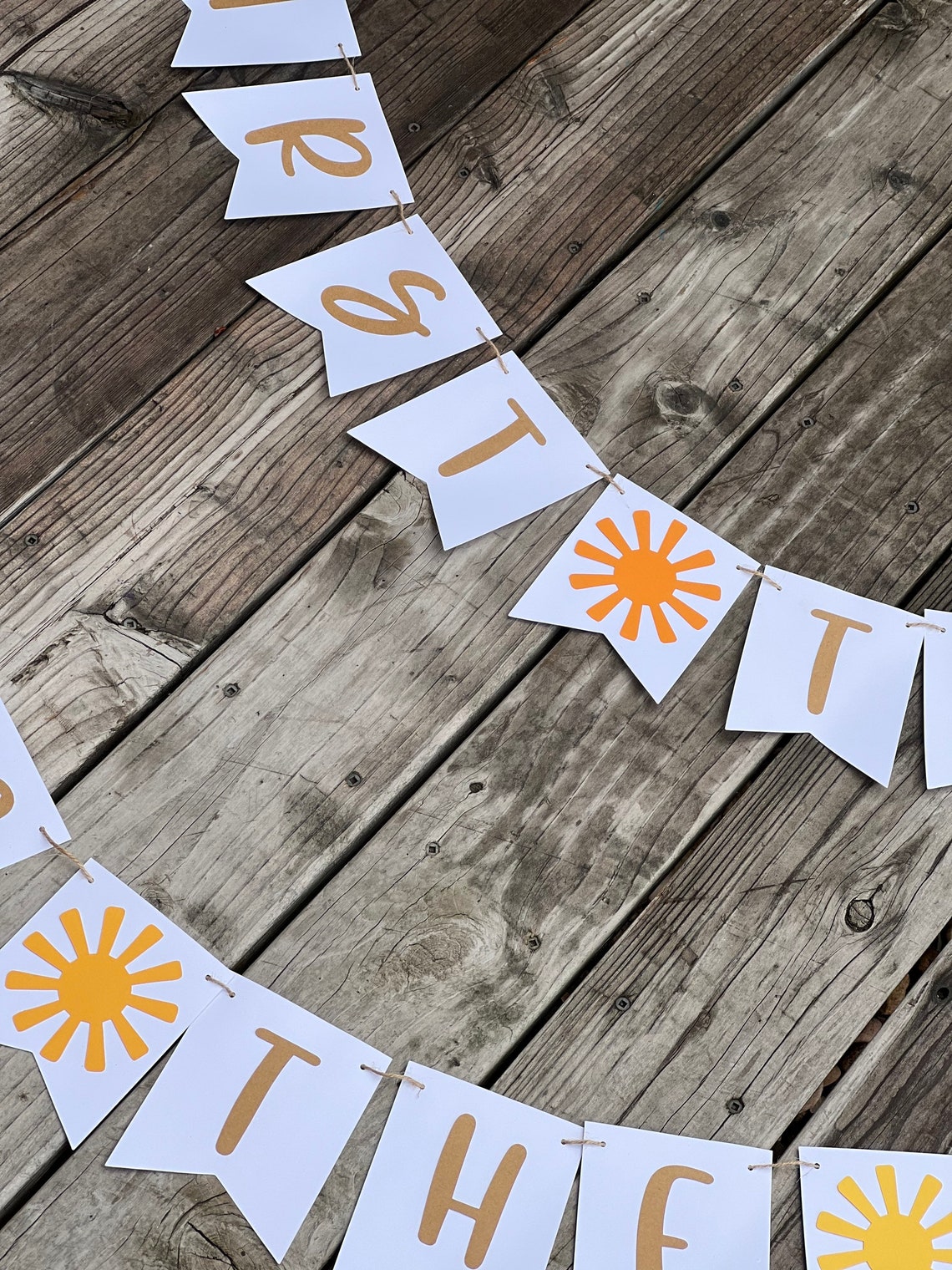 Sun Banner First Trip Around the Sun Banner Sun First - Etsy