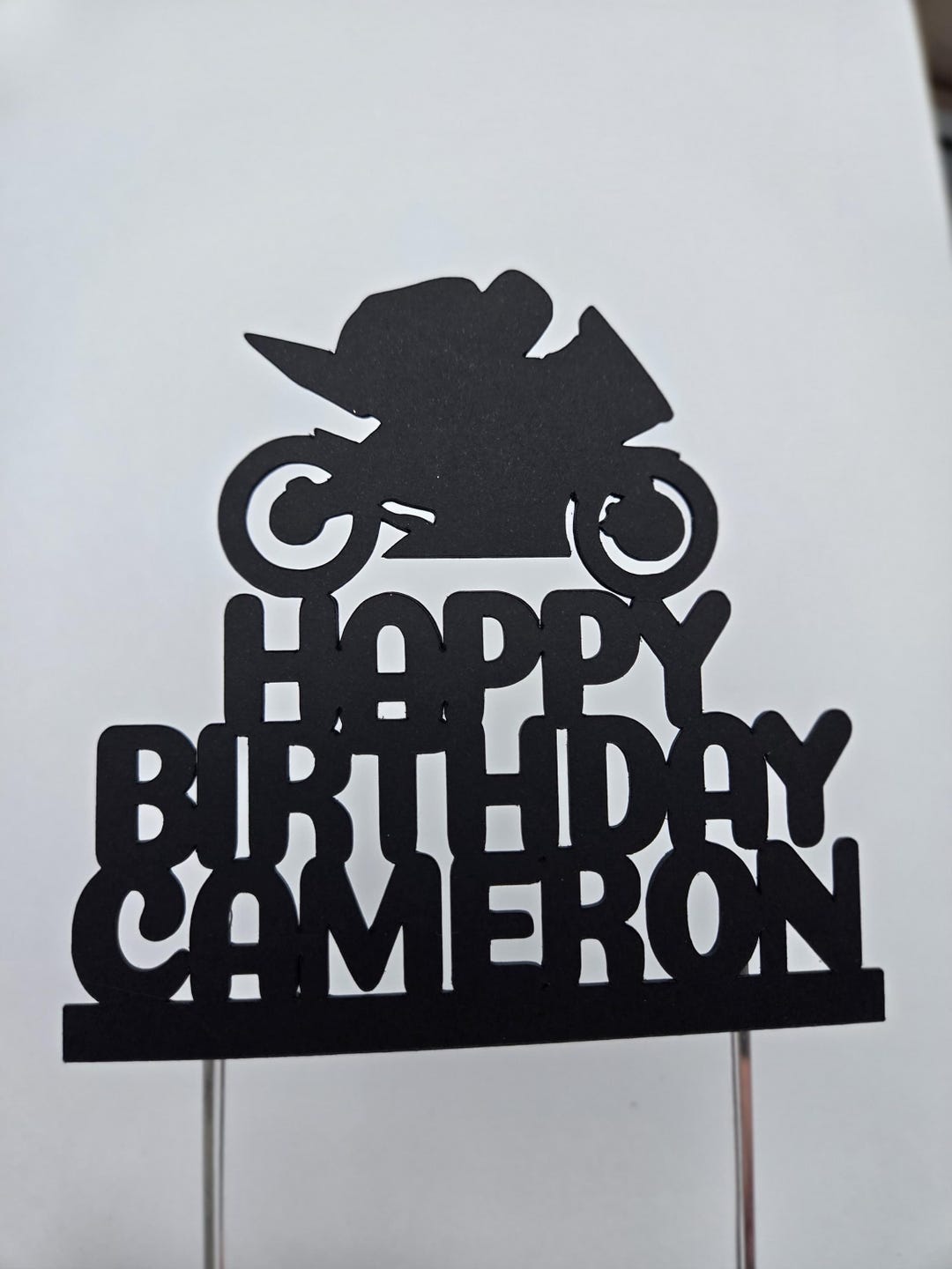 Motorcycle Cake Topper: Biker Birthday Party Decoration - Etsy