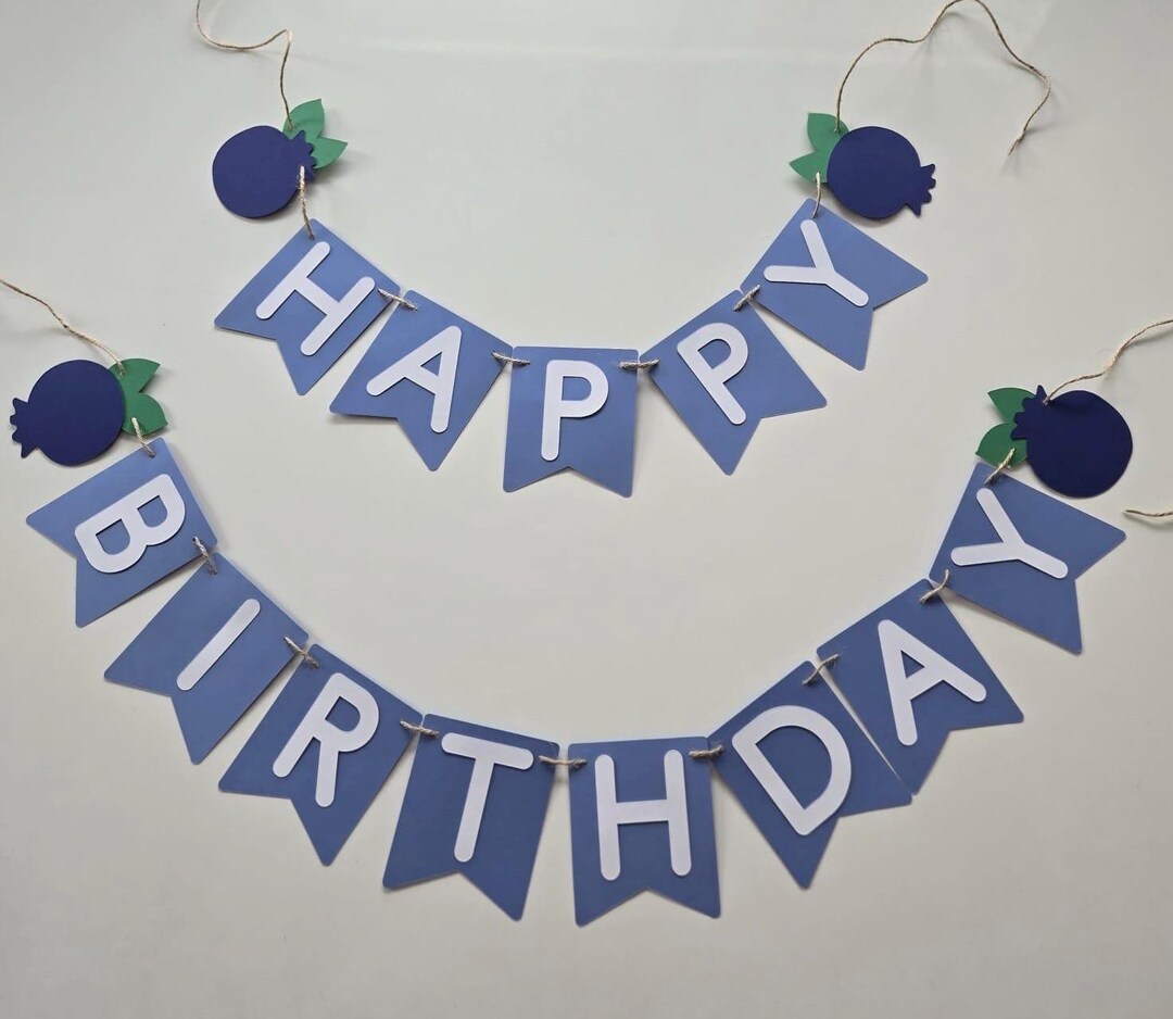 Blueberry Banner, Berry Birthday Banner, Berry First Birthday Banner ...