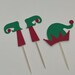 Elf Cupcake Toppers Elf Toppers Christmas Elf Cupcake - Etsy