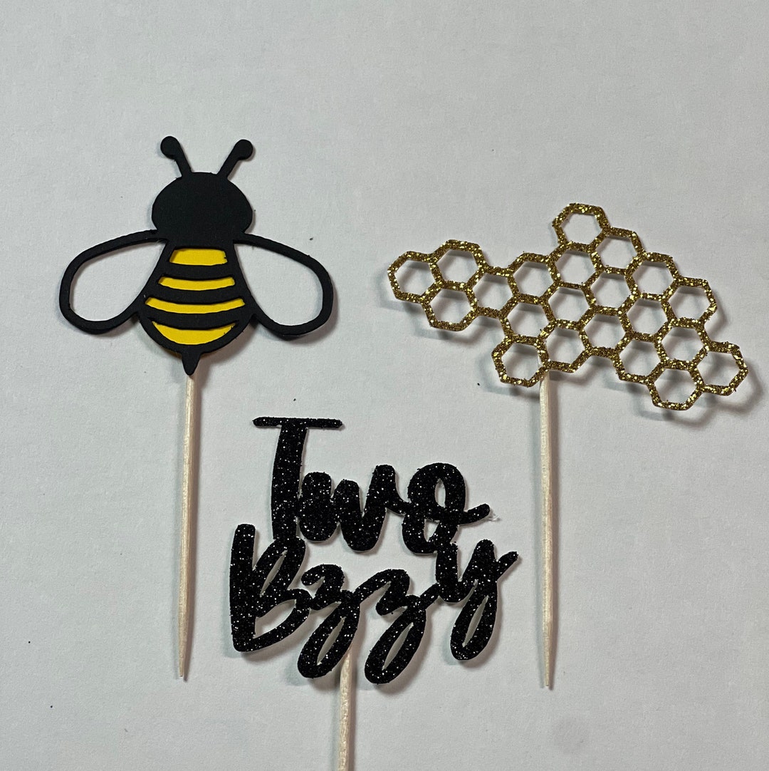 Bee Cupcake Toppers, Little Bee Cupcake Toppers, Two Bzzy Cupcake ...