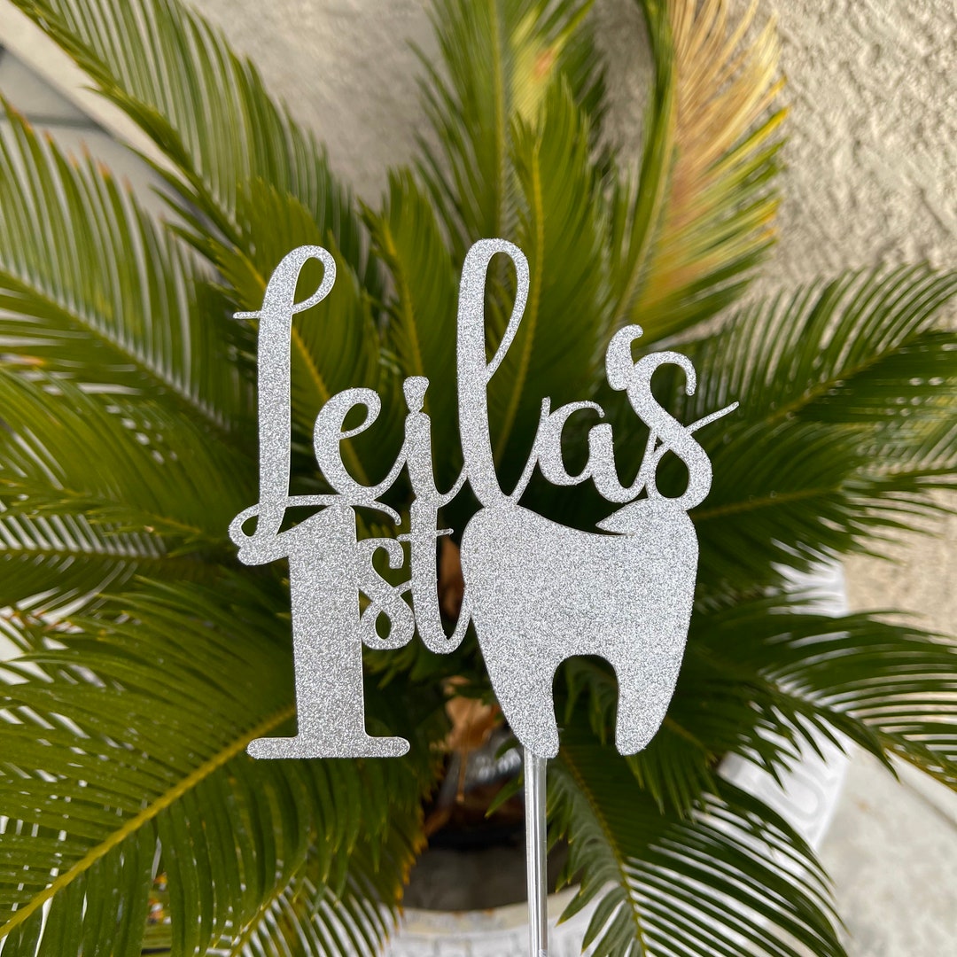 First Tooth Cake Topper, Teething Cake Topper, Tooth Cake Topper, First ...