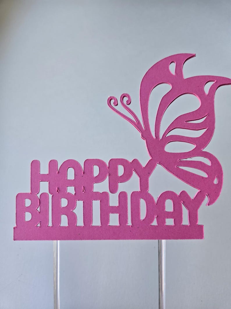 Butterfly Birthday Cake Topper: Girly Party Decor - Etsy