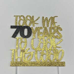 70 Cake Topper, 70th Birthday Cake Topper, 70th Birthday Cake Decor ...