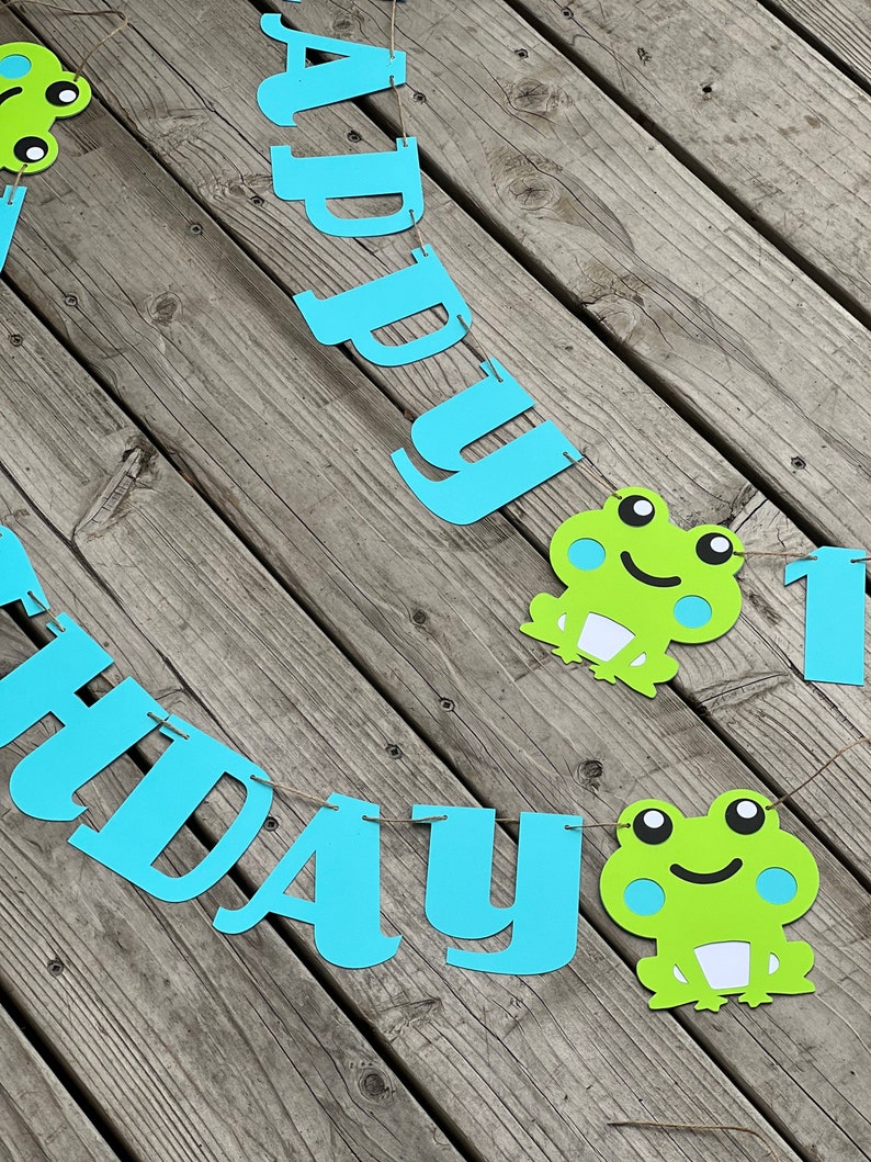 Frog Banner Frog Birthday Banner Froggy Banner First - Etsy