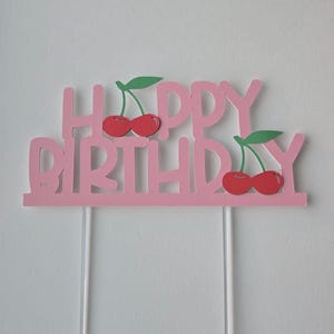 Cherry Cake Topper, Cherries Cake Topper, Cherry First Birthday Cake ...