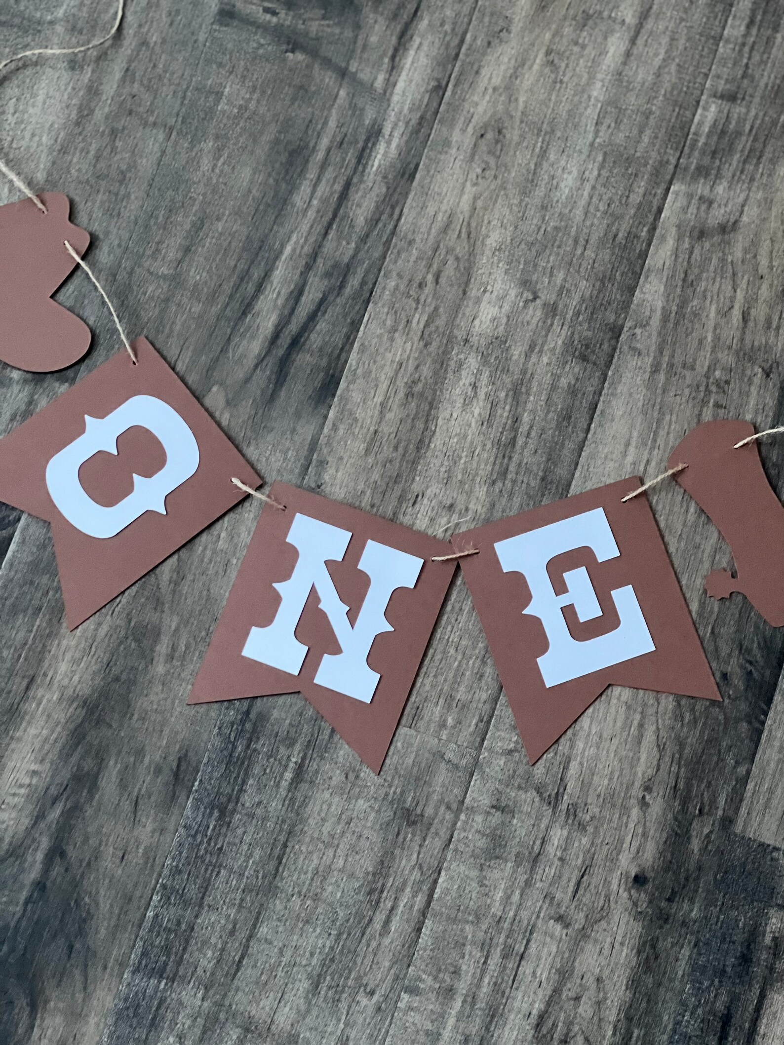 Handcrafted Cowboy First Rodeo Banner: Cowboy Hat & Boots - Etsy