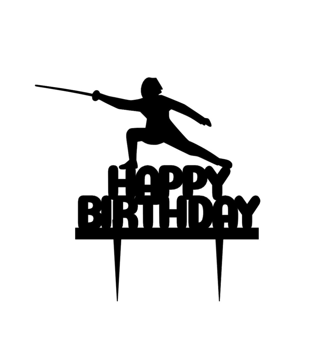 Fencing Cake Topper Fence Cake Topper Fencing Birthday Cake - Etsy