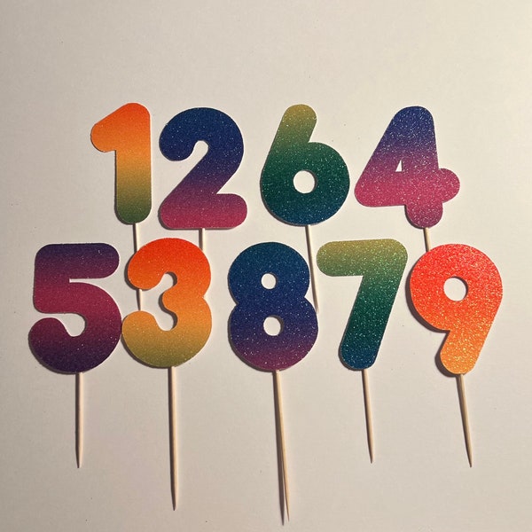 Number 5 Cupcake Toppers - Etsy
