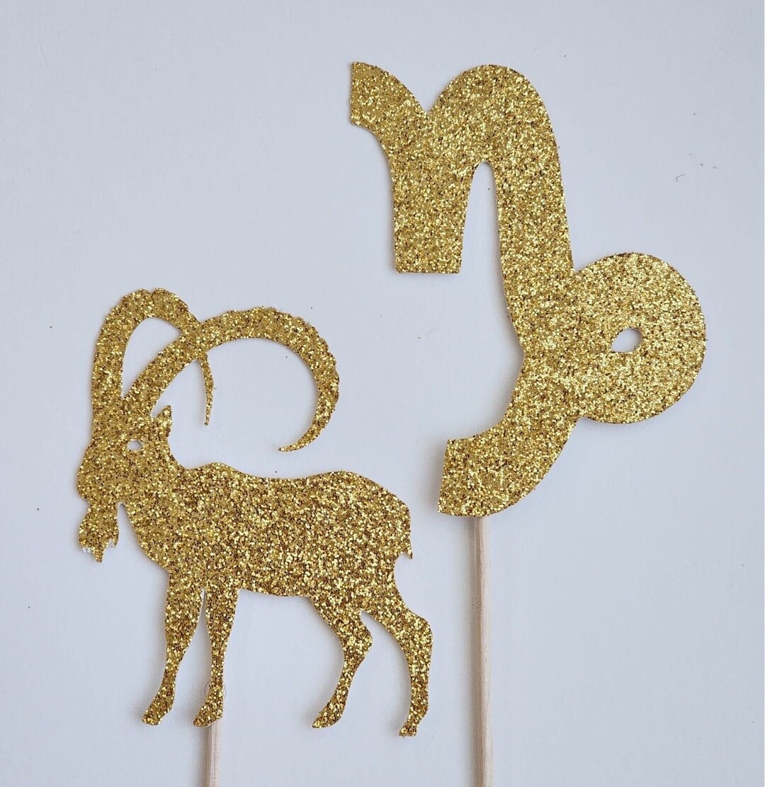 Capricorn Cupcake Toppers Capricorn Toppers Zodiac Toppers Zodiac