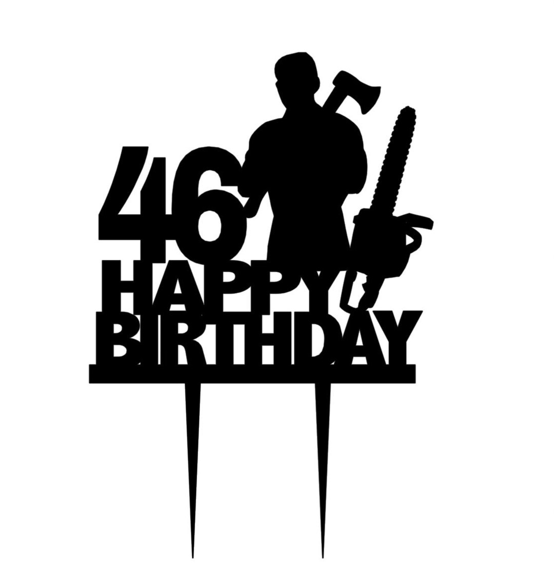 Lumberjack Birthday Cake Topper,woodworker Cake Topper,chainsaw Cake ...