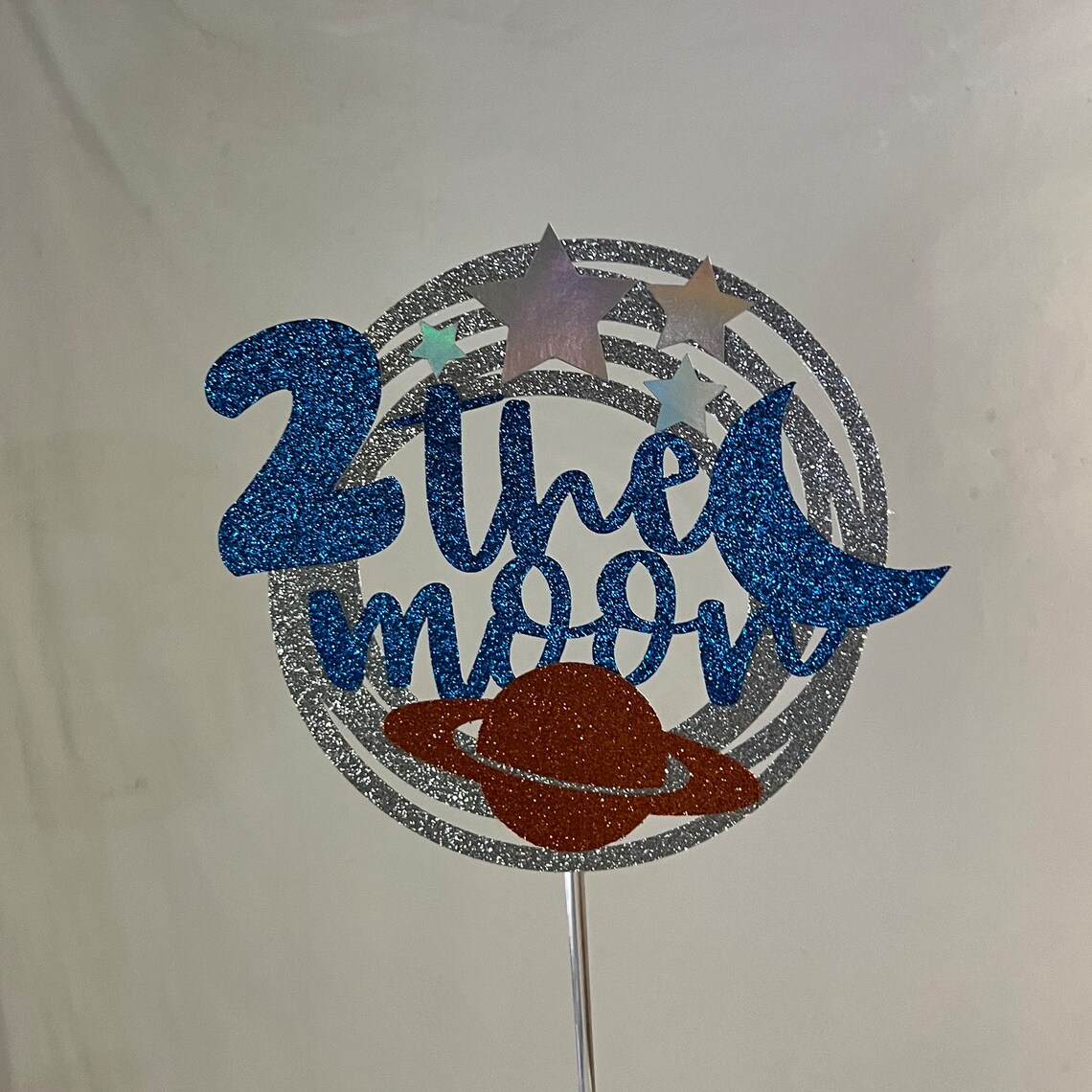 Two the Moon Cake Topper Two the Moon Topper 2nd Birthday - Etsy