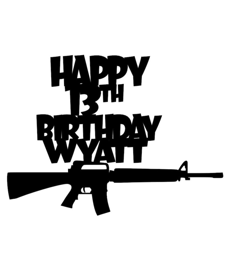 Gun Cake Topper Gun Lovers Cake Topper Rifle Cake Topper Ak - Etsy