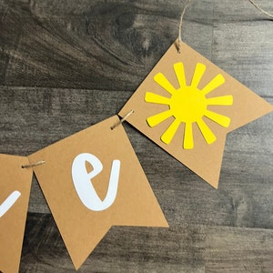 Sun 'one' Birthday Banner: Handcrafted Sunny Party Decor - Etsy