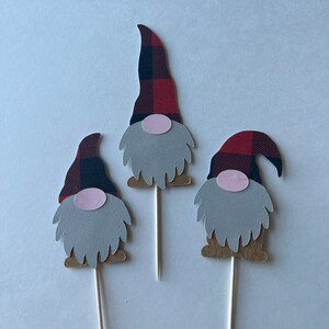 Gnome Cupcake Toppers, Gnome Toppers, Christmas Cupcake Toppers ...
