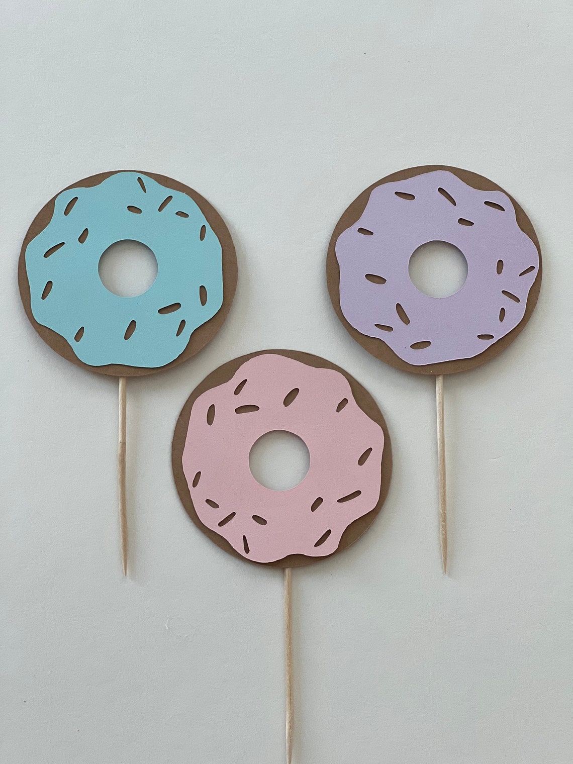 Donut Cupcake Toppers Donut Toppers Sweet One Cupcake | Etsy