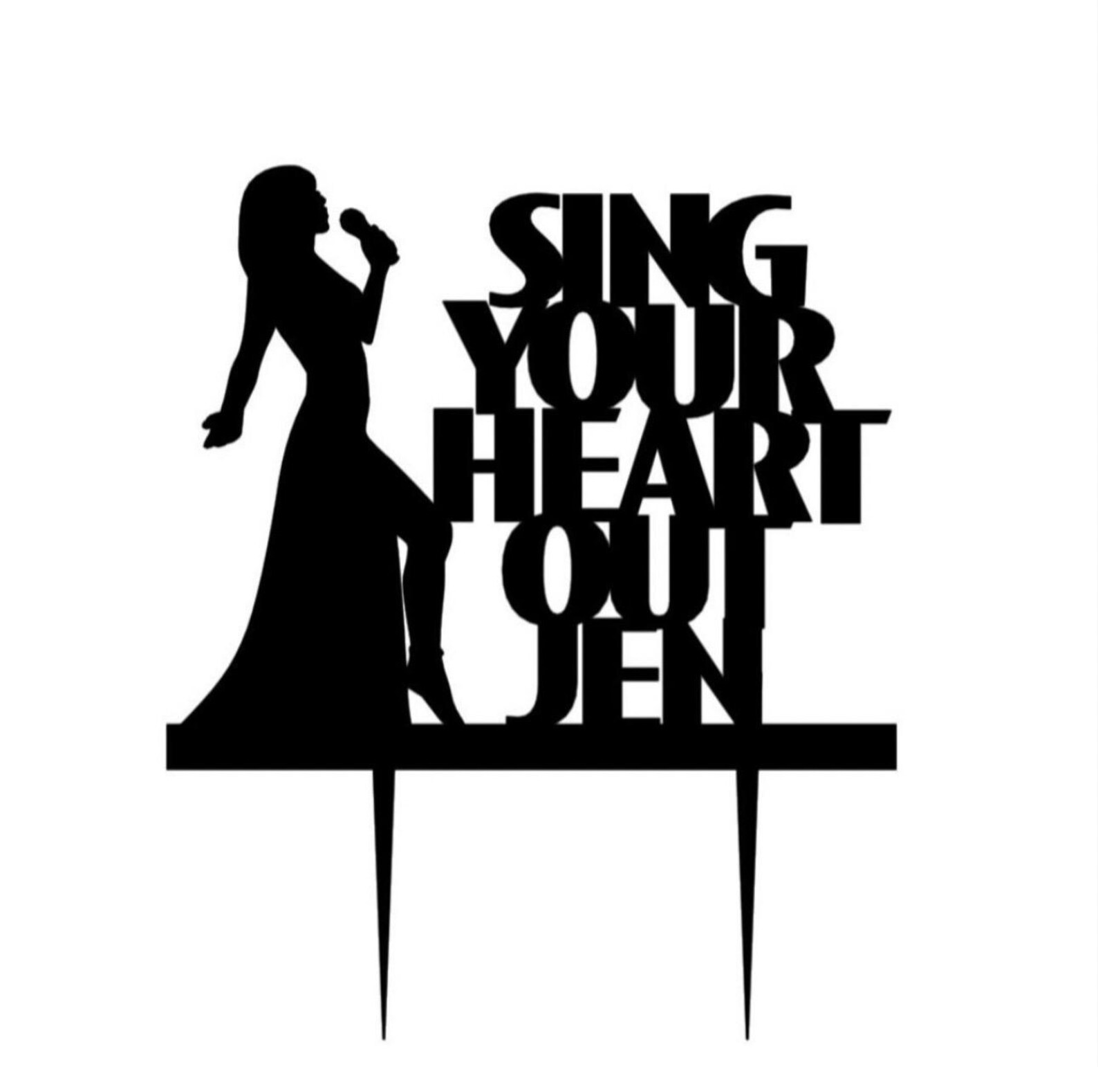 Singing Cake Topper, Singer Cake Topper, Singing Birthday Cake Topper ...