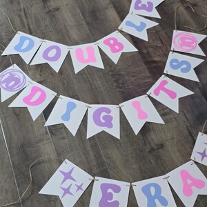 Double Digits Birthday Banner: 10th Birthday Party Decor - Etsy